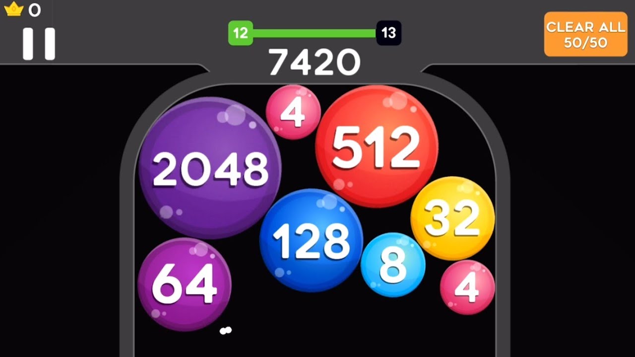 Merge Pop 2048 - Shoot balls Numbers Match Game, Level up (Part 01) All ...