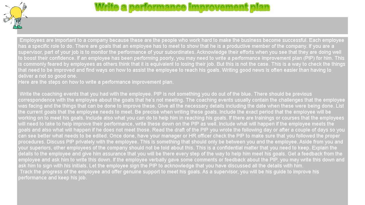 How To Write A Performance Improvement Plan YouTube how-to-write-a-performance-improvement-plan-youtube