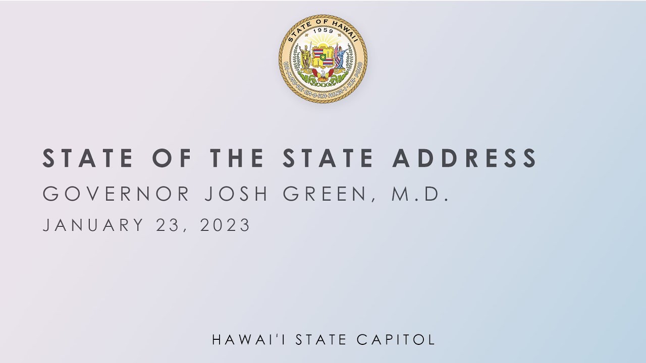 State of the State Address 01-23-2023 10:00am - YouTube