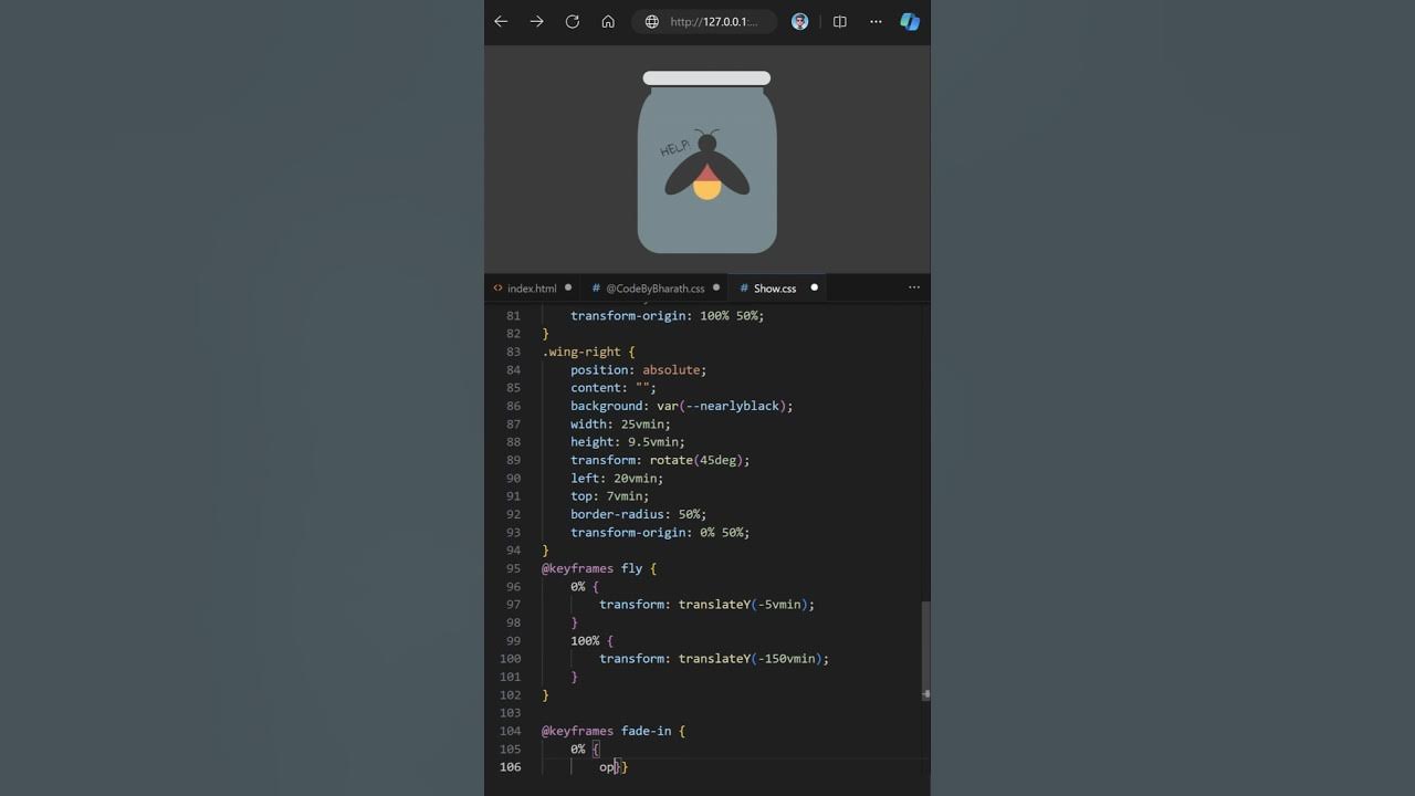 Day 067 - 🤯 Css Firefly Animation #coding #webdevelopment #frontend #programming #software #css ...