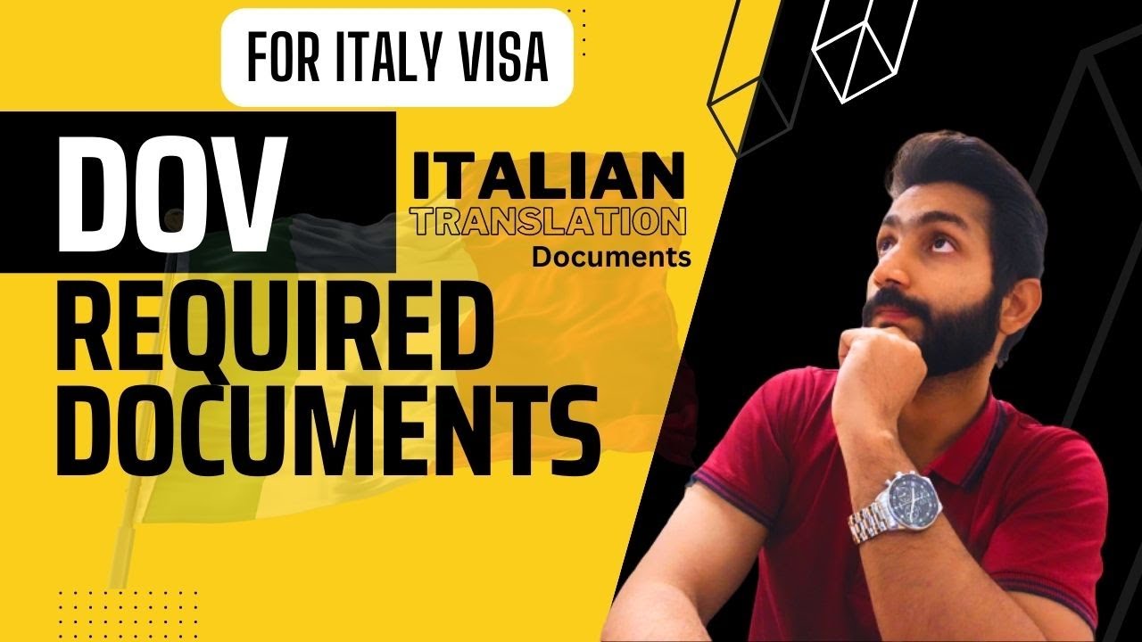 DoV for Italy | documents | Italy study visa | Italy study visa for ...