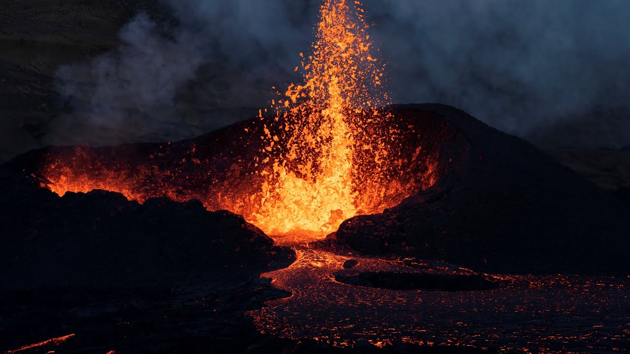 The Volcano Helps her Sleep, fall Asleep, 4K - YouTube