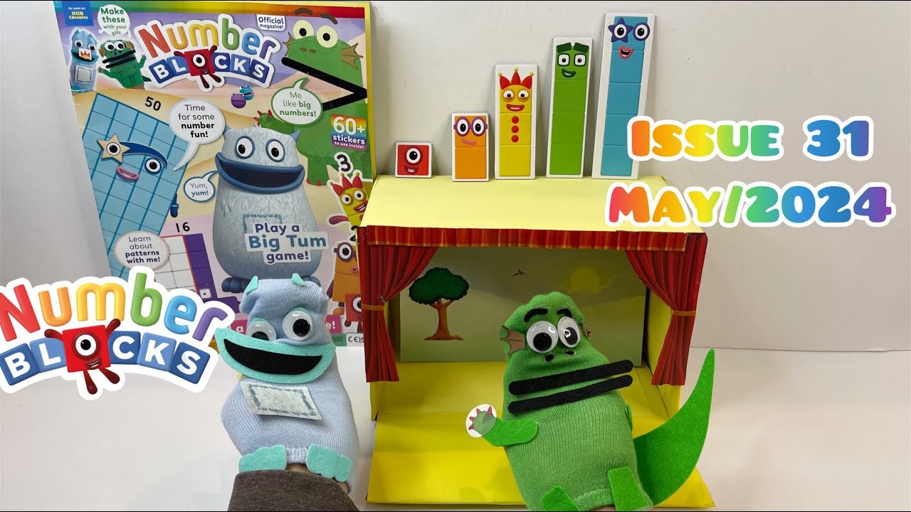 Numberblocks magazine, issue 31, May/2024, Block monster sock puppet ...