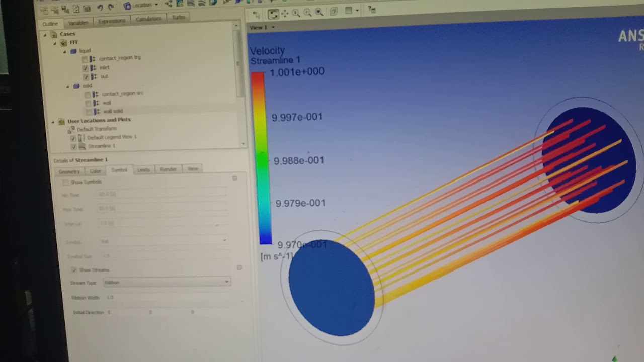 Streamline fluid flow fluent analysis report in a circular pipe - YouTube