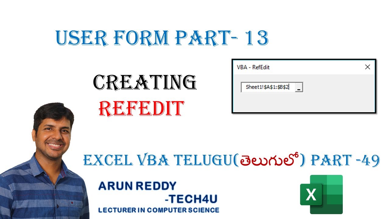 Excel Vba Telugu Part 49 Youtube