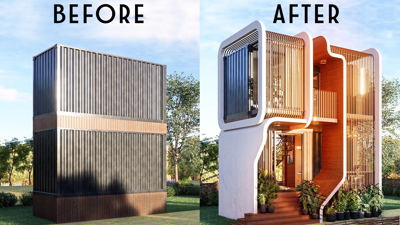 Amazing Transformation ! Shipping Container Turns into a beautiful Tiny ...