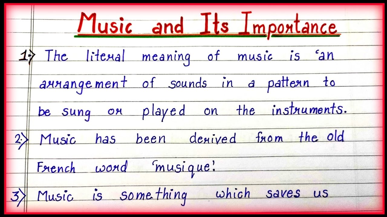 10 Lines on Music and it's Importance in English| Essay on Music and ...