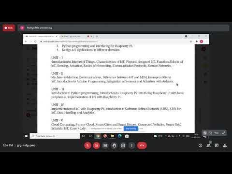 Fundamentals of Internet of Things(FIOT) Subject IOT Concepts Jntuh Lecture - YouTube