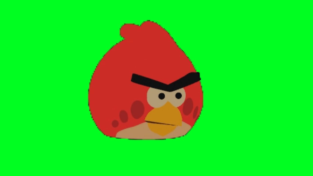Angry bird (red) dancing green screen - YouTube