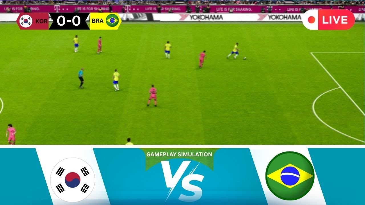 🔴LIVE: BRAZIL VS SOUTH KOREA | FIFA FRIENDLY 2025 | PES 21 FULL MATCH ...