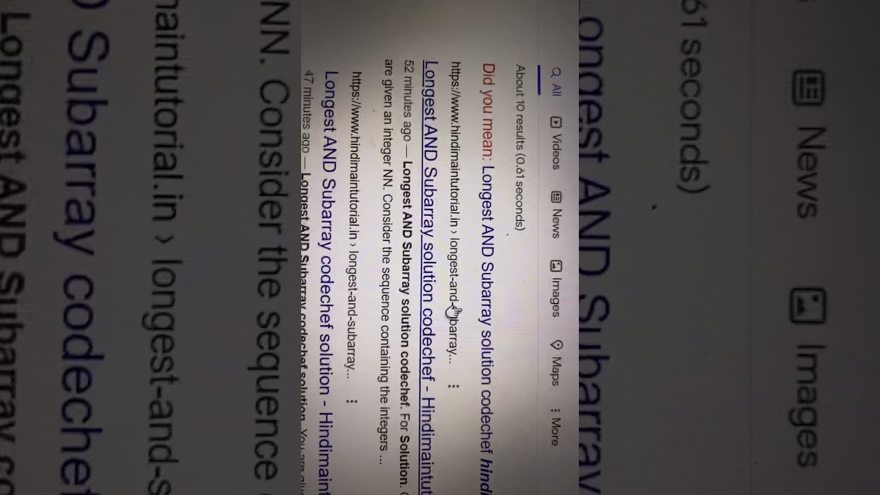 Longest AND subarray solution codechef - YouTube