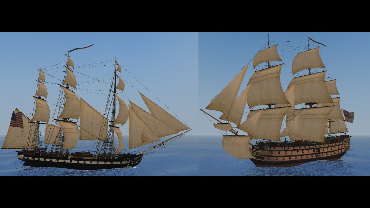 USS Constitution vs. HMS Victory (updated) - Pirates of the Caribbean ...