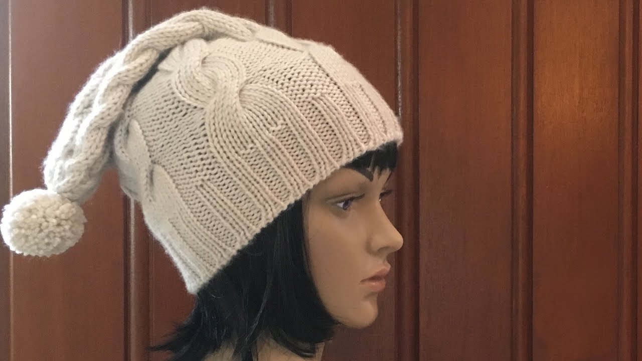 Bonnet pointu (turlututu) à torsades - YouTube