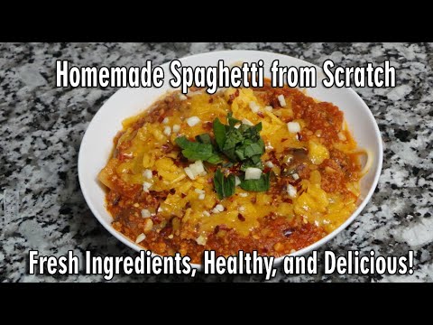 Homemade Spaghetti from Scratch Recipe - YouTube