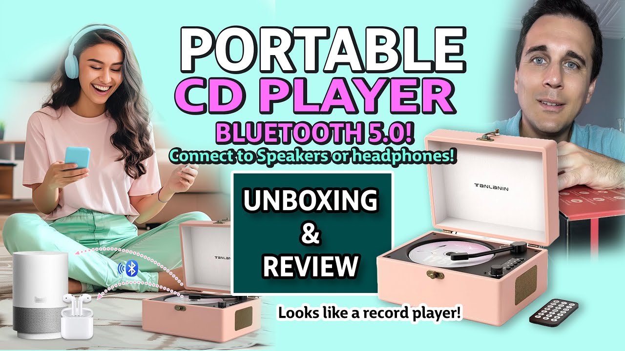 The Coolest Portable CD Player I've Ever Seen! It looks like a record ...