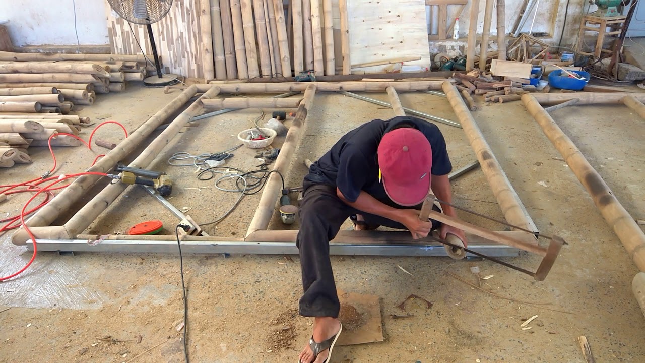 Treating bamboo poles - YouTube