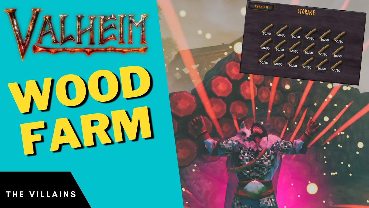 Valheim Tree Farm - Wood and Core Wood Fast and Efficient! - YouTube