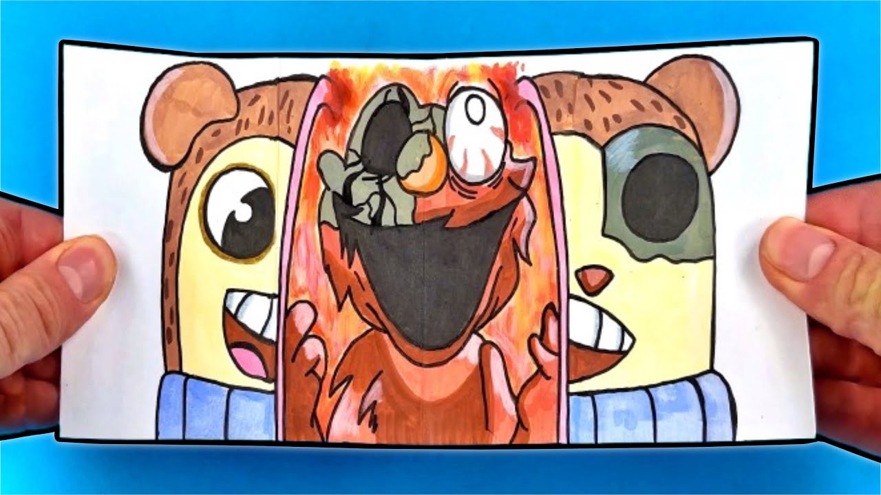 How To Draw TRIFLETHUMB fanmade VS Elmo Broken Strings Tantrum Drawing ...