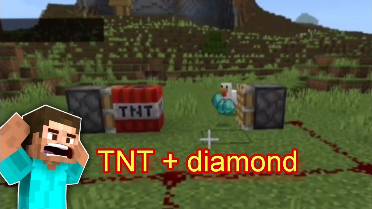 Minecraft tnt and diamond combination #minecraft - YouTube