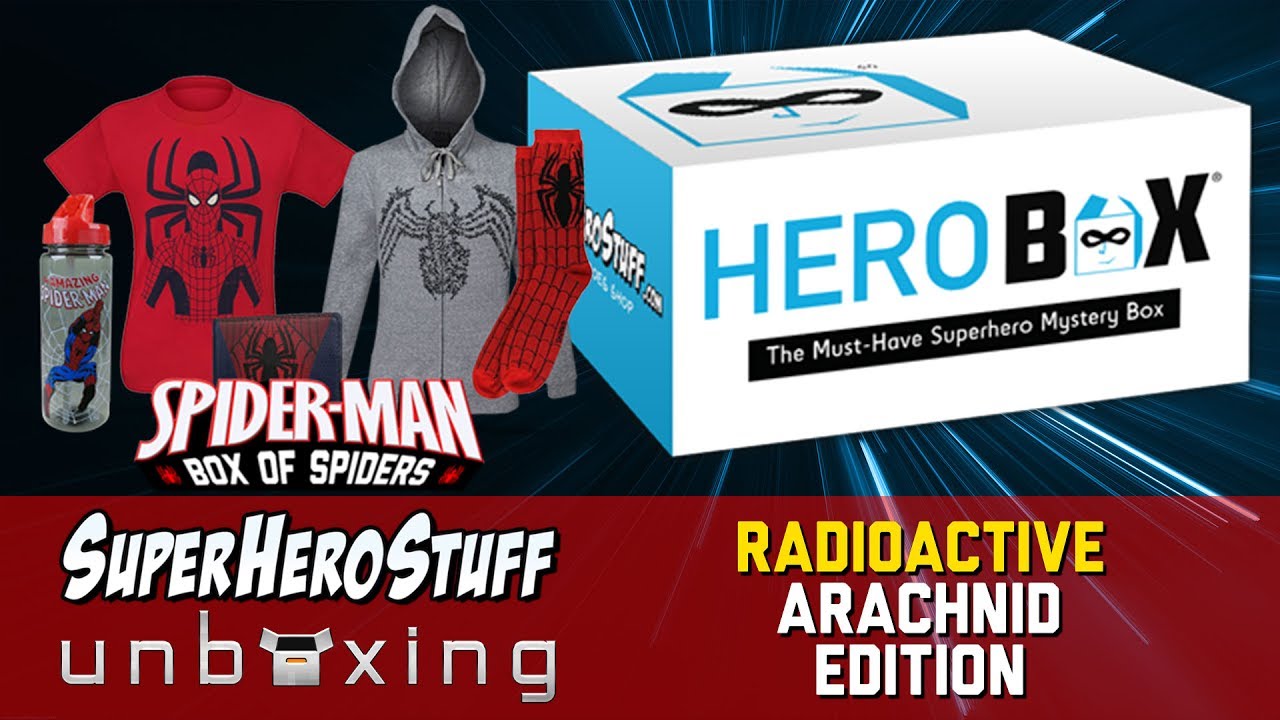 Spider-Man: Box of Spiders HeroBox Unboxing SuperHeroStuff - YouTube