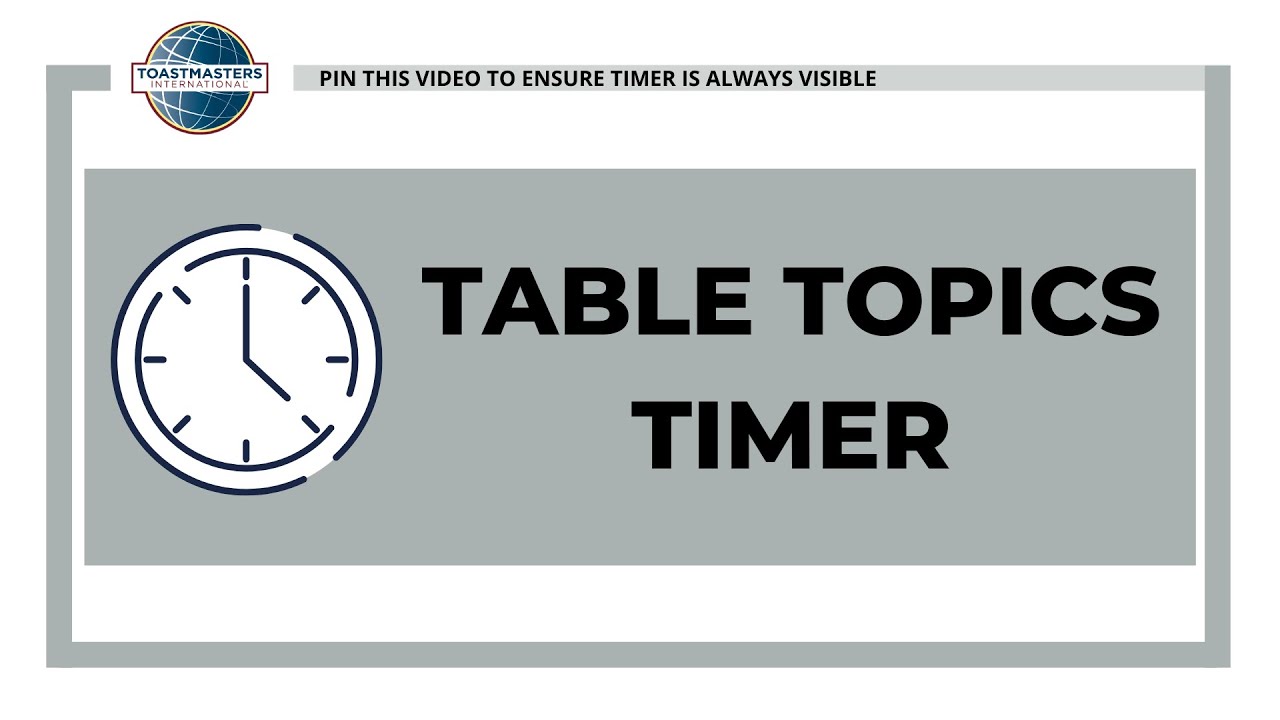 Table Topics Timer With Time - YouTube