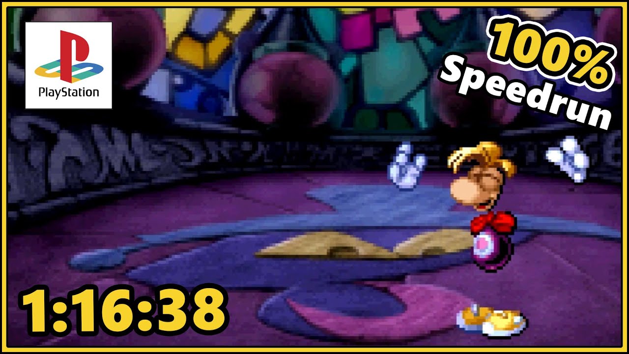 Rayman PS1 100% speedrun in 1:16:38 - YouTube