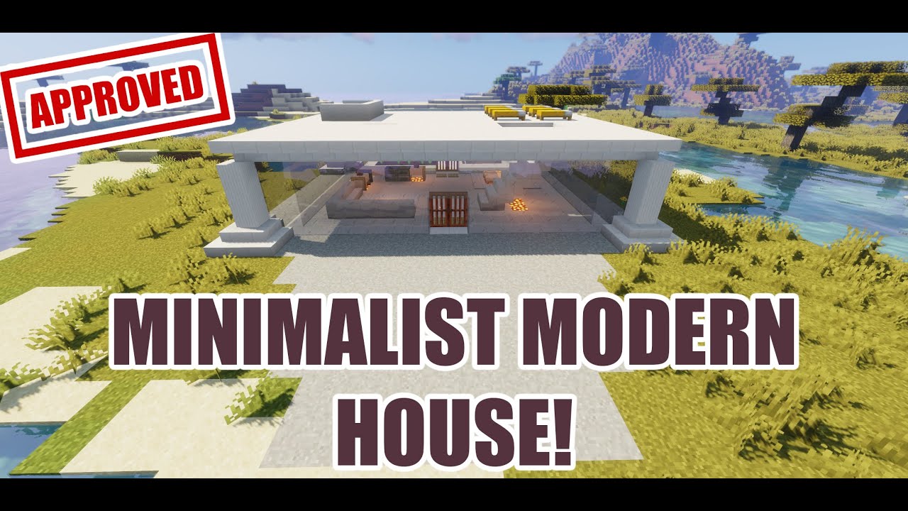 I built a MINIMALIST MODERN HOUSE in MINECRAFT! - YouTube