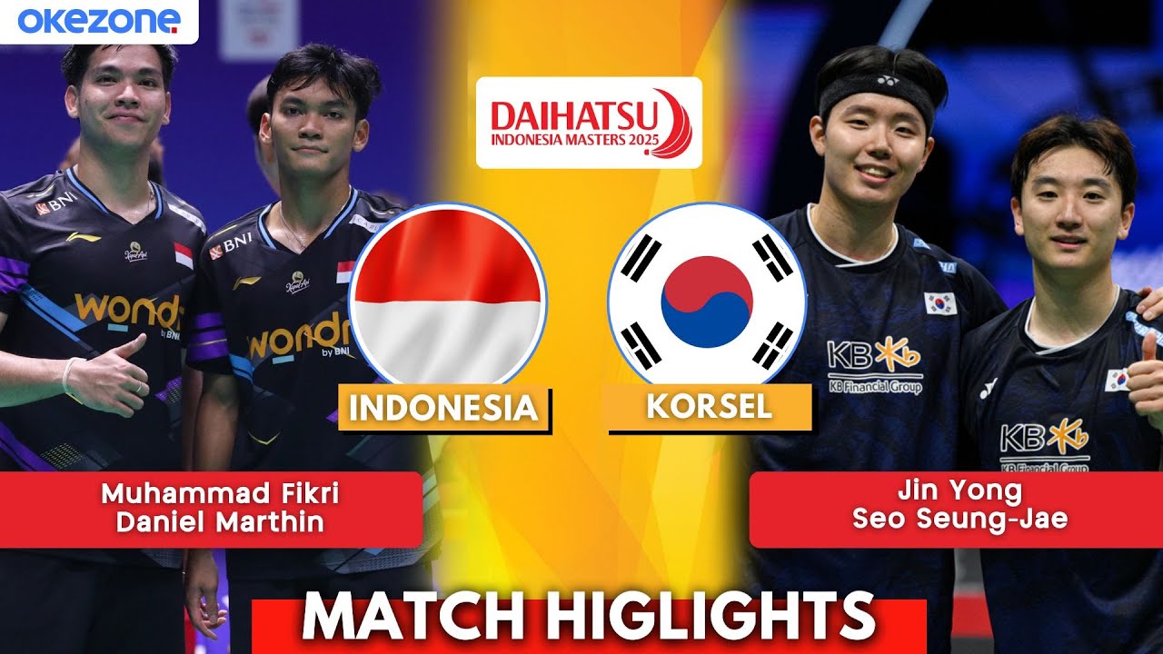 Highlights Fikri/Daniel (INA) Vs Jin/Seo (Korsel) | Daihatsu Indonesia Masters 2025 | Okesports ...