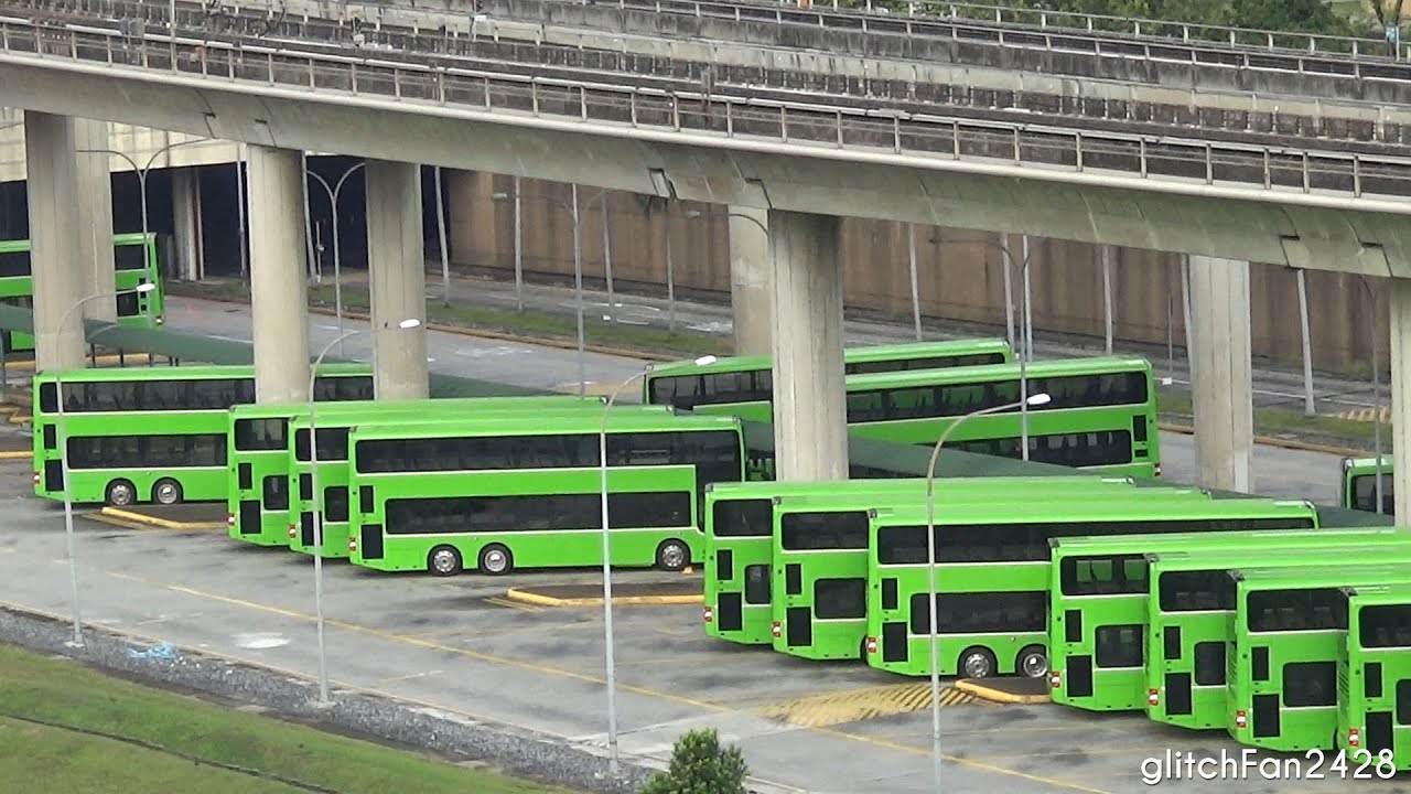 [SMRT] Lush Green MAN ND323F A95 Lineup - Old Woodlands Bus Interchange ...