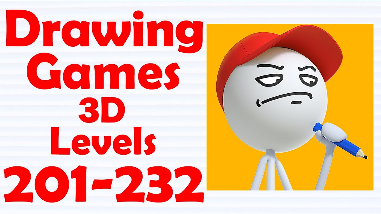 Drawing Games 3D Level 201-232 Gameplay Solution - YouTube