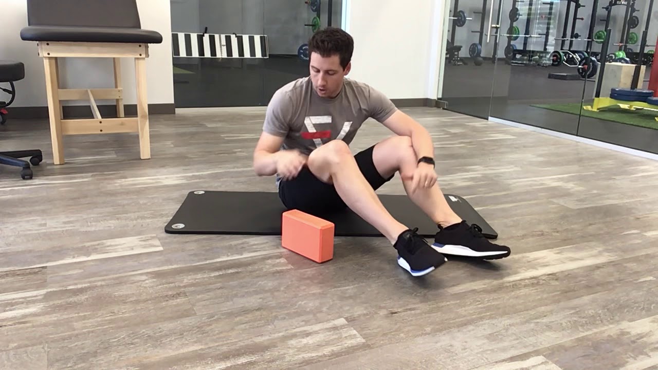 Hooklying breathing with reach - YouTube