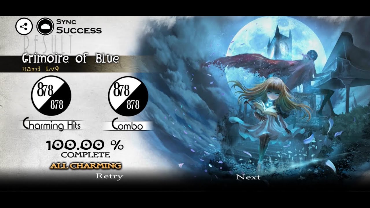 [DEEMO] Grimoire of Blue (Hard Lv9) 100.00% All Charming - YouTube