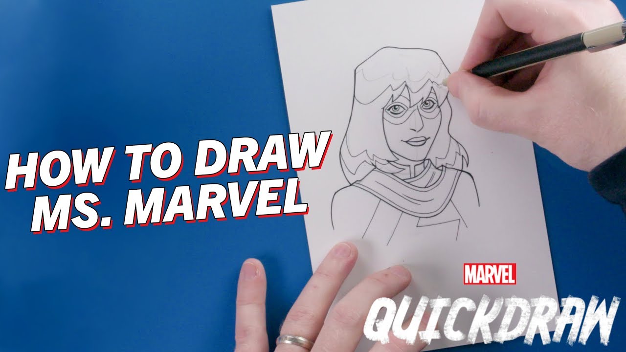 Learn How to Draw Ms. Marvel! | Marvel Quickdraw - YouTube