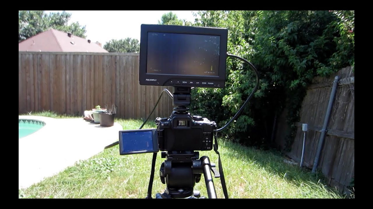 Feelwood FW689HD 7" monitor outside in bright sunlight - YouTube