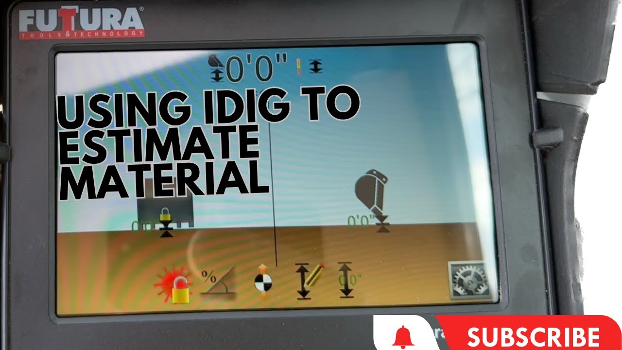 Sany SY50 Using iDig Software to Estimate Material - YouTube