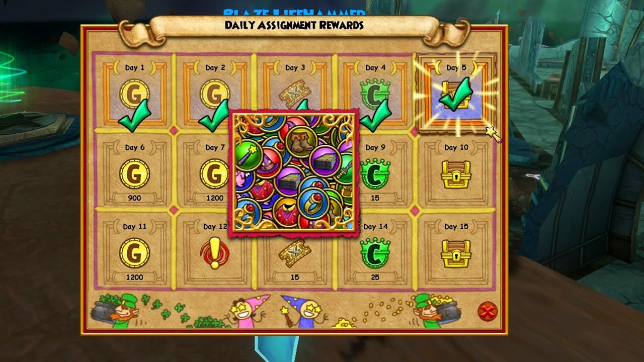 Wizard101: Opening the Daily Assignments Reward Chest!! - YouTube
