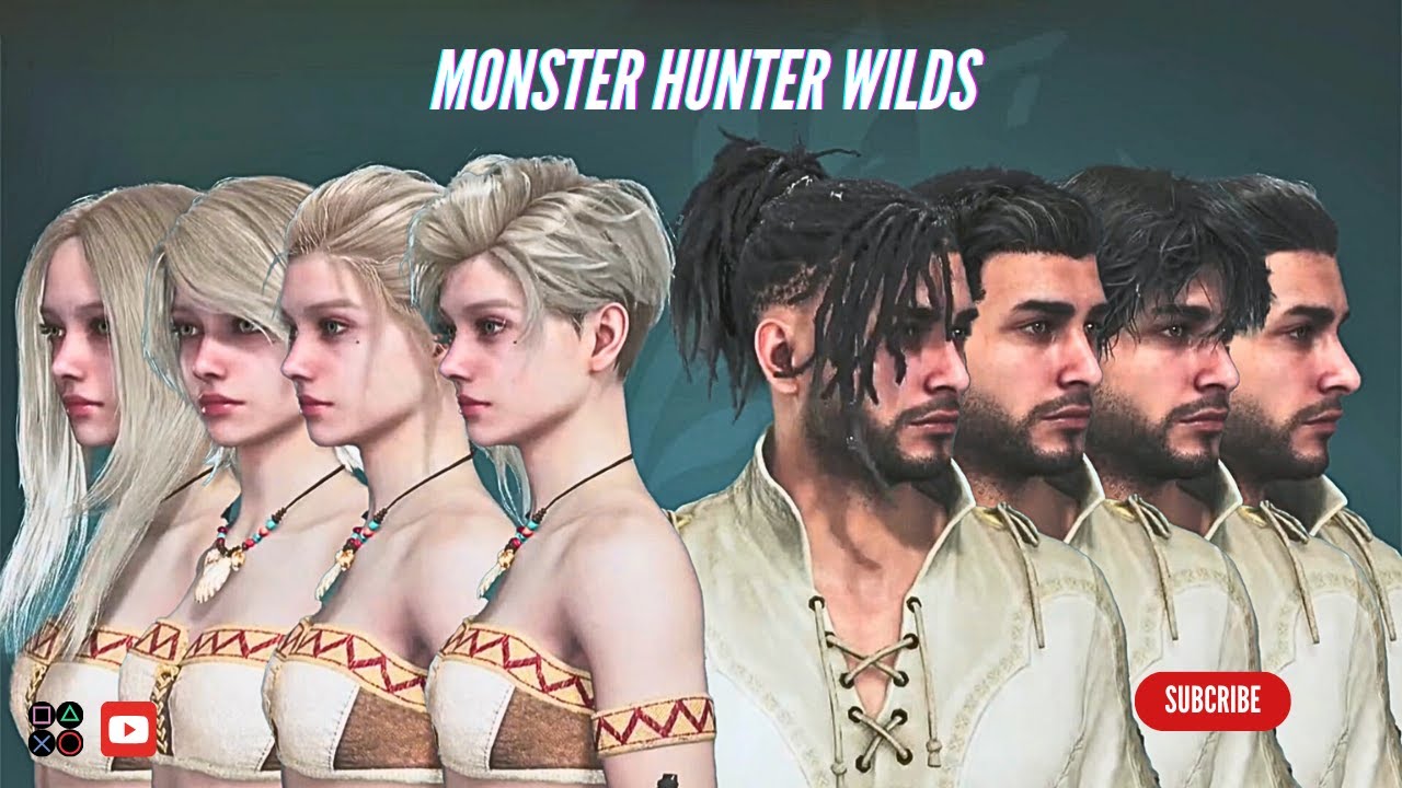 Monster Hunter Wilds: All Hairstyles in Character Customization - YouTube