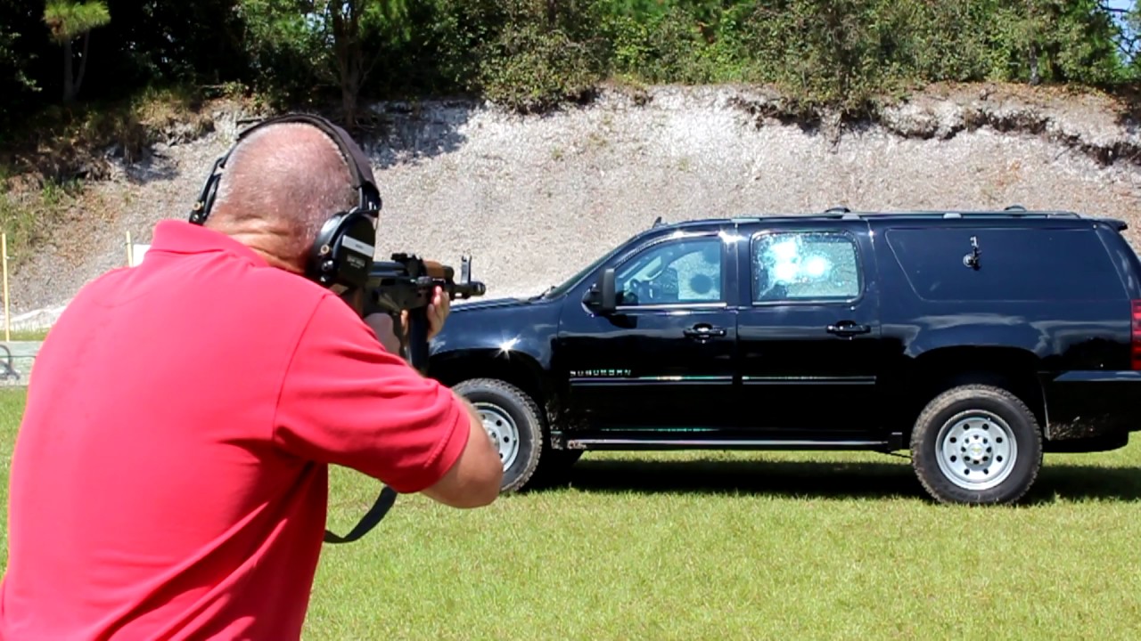 CEN B6/NIJ III Suburban glass testing - YouTube