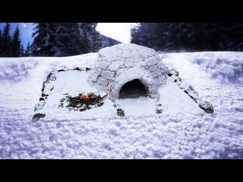 How To Make Snow House Using Paper Clay - YouTube