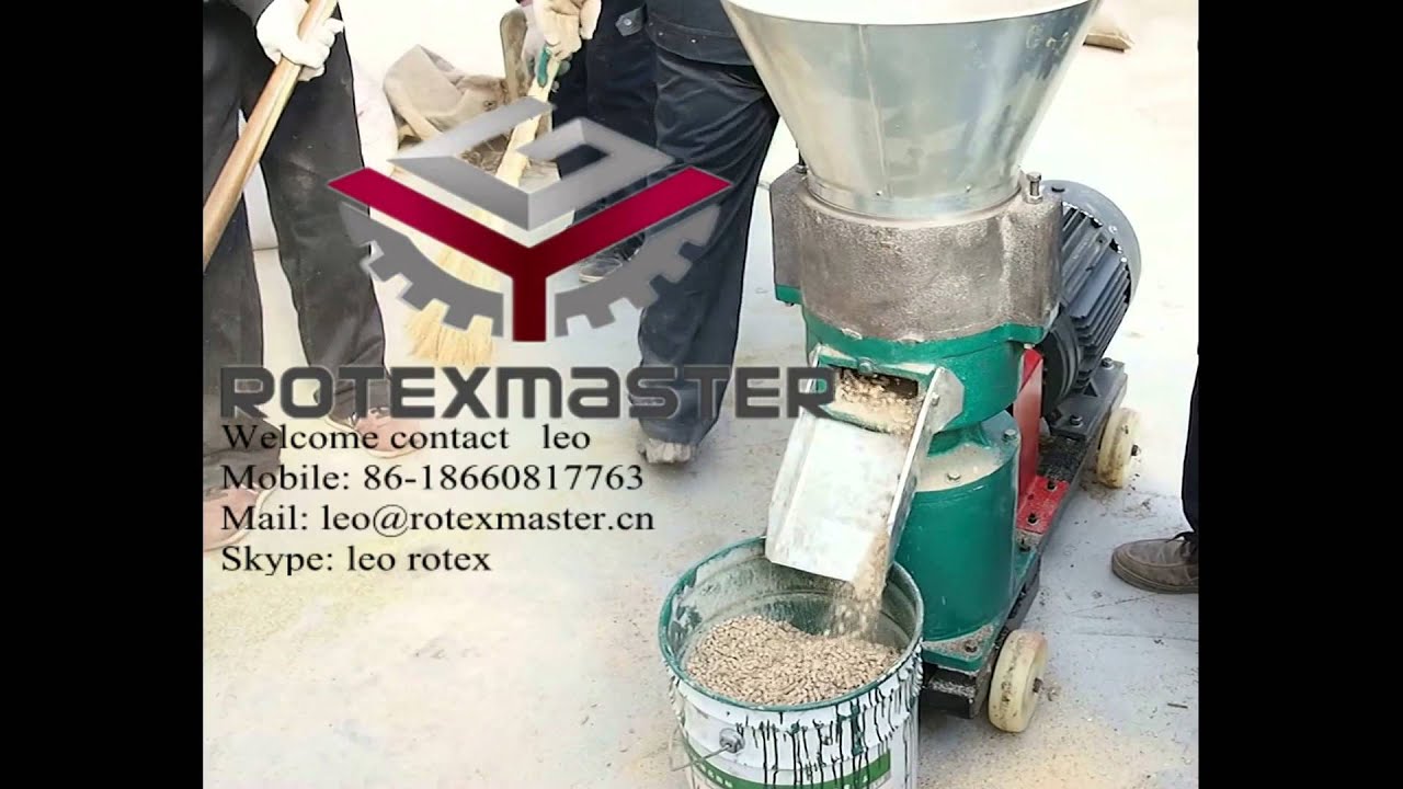 Small Size Pellet Mill 4Kw Feed Pellet Press 3 Phase - YouTube