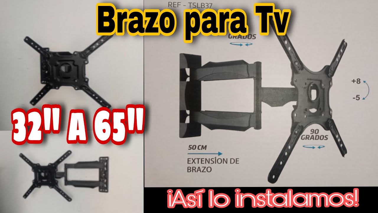 Como colocar base para TV de 32 a 65 pulgadas en la pared 🧱 INSTALACIÓN ...