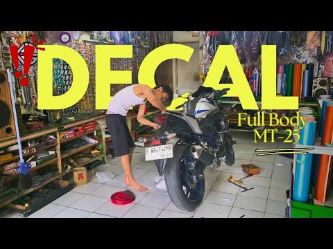 MODIFIKASI STICKER DECAL YAMAHA MT25 di Kiki Modifikasi Tangerang - YouTube