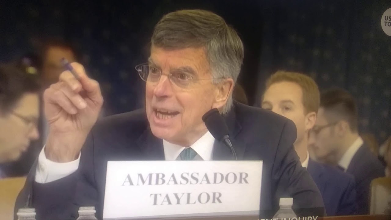 Ukraine President says no quid pro quo according to AMBASSADOR TAYLOR ...