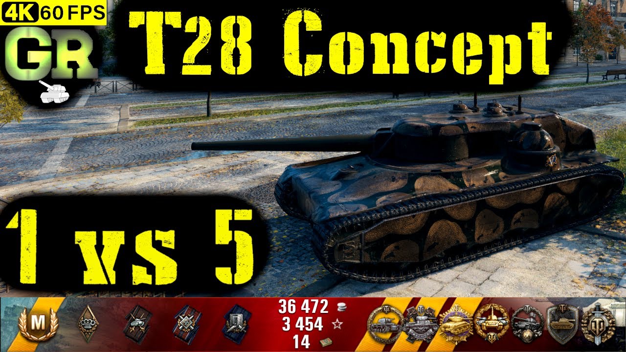 World of Tanks T28 Concept Replay - 11 Kills 3.9K DMG(Patch 1.4.1 ...