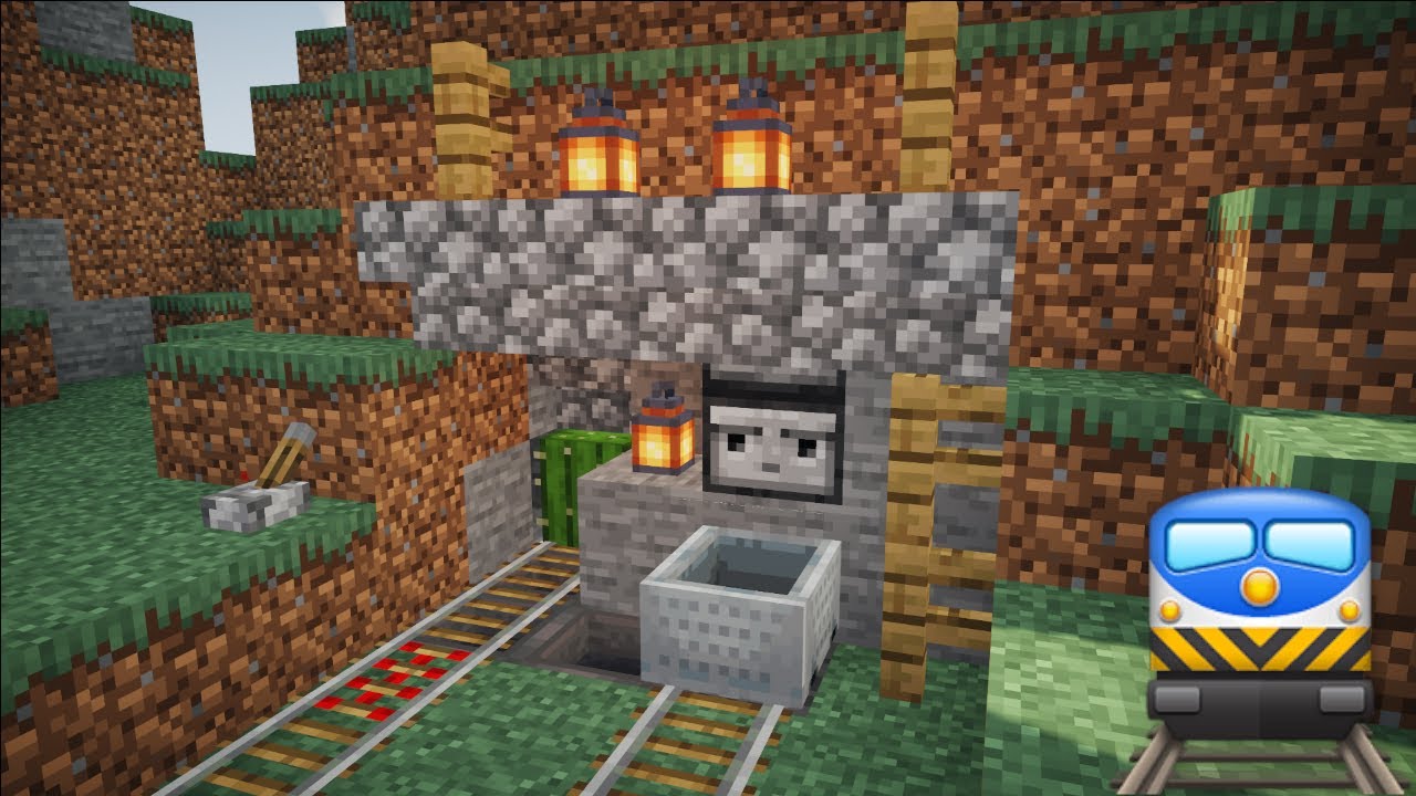 Cómo hacer una ESTACIÓN de TRENES en MINECRAFT - YouTube