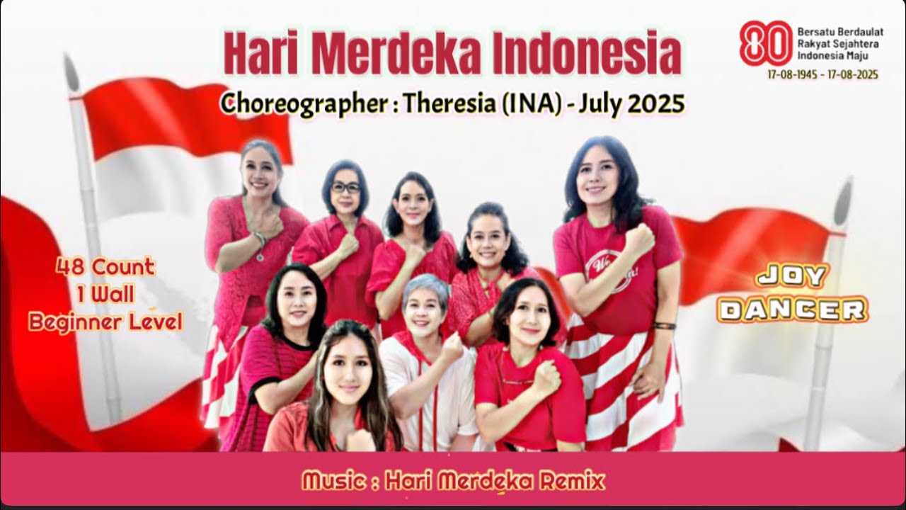 Hari Merdeka Indonesia | Line Dance | Beginner | Choreo by Theresia ...