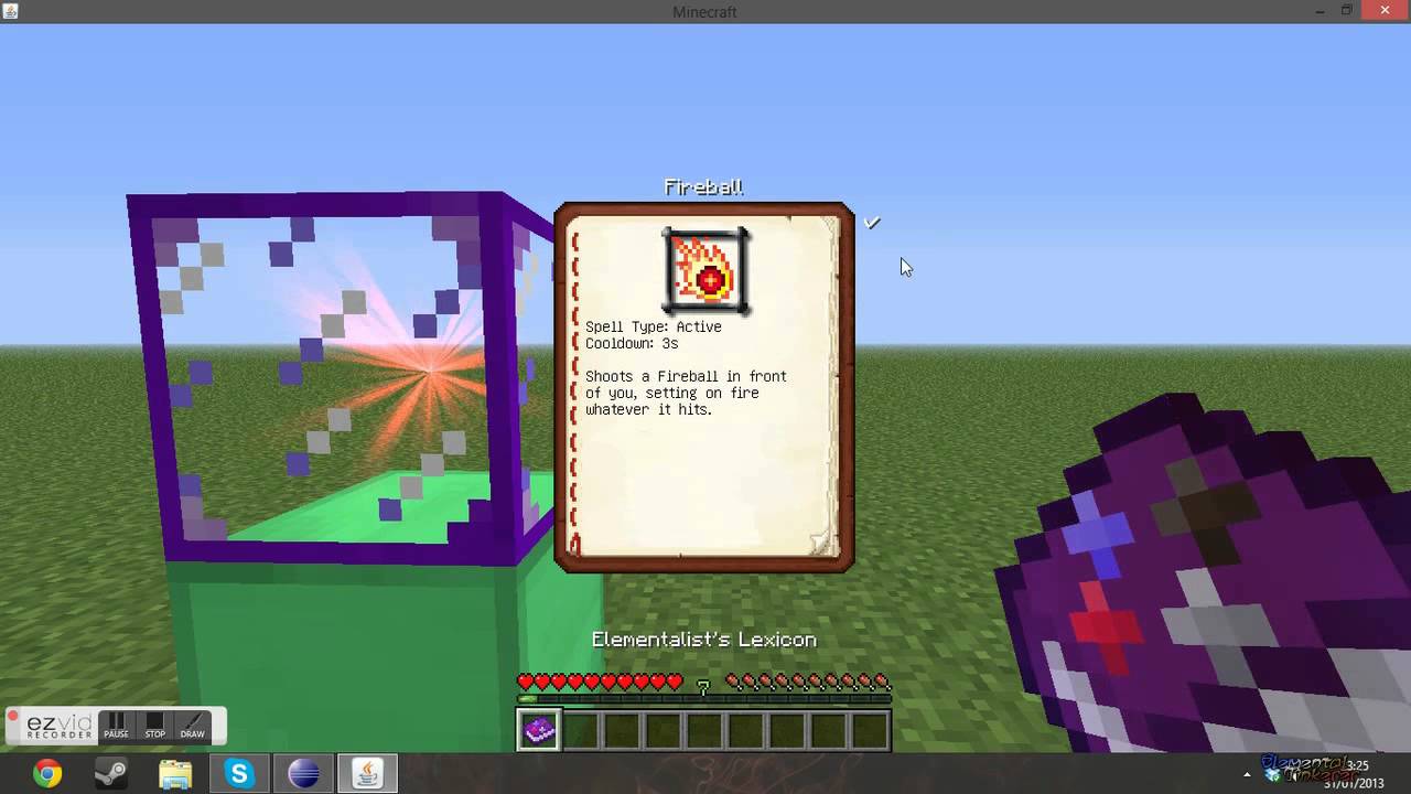 Elemental Tinkerer (WIP Minecraft Mod): Magic Preview - YouTube