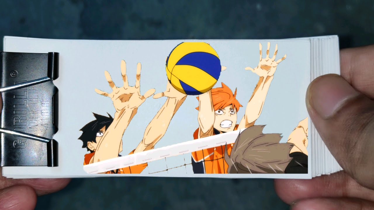 Hinata and Kageyama Block Miya Twins Quick Attack Flipbook | Karasuno ...