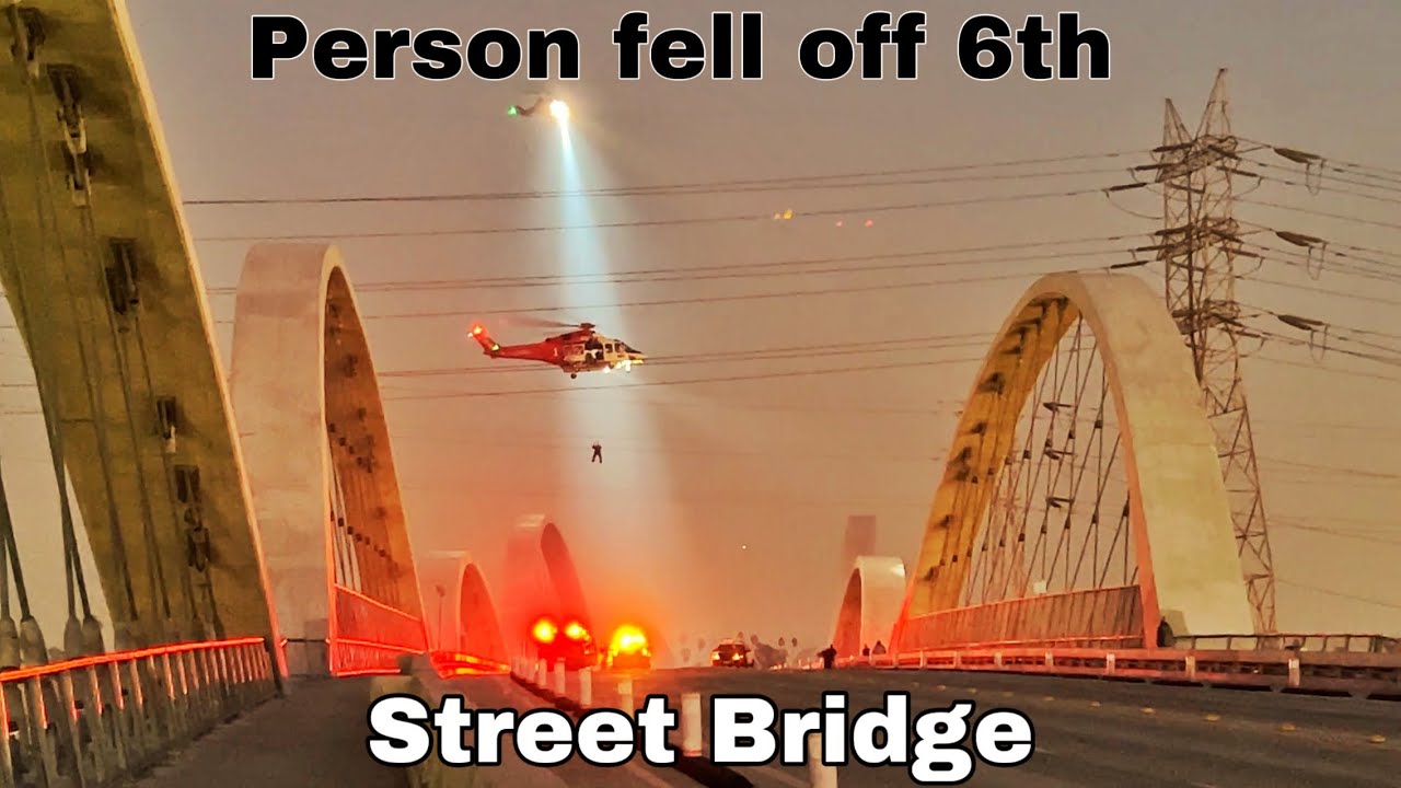 Person fell off 6th Street Bridge in Downtown L.A. - YouTube