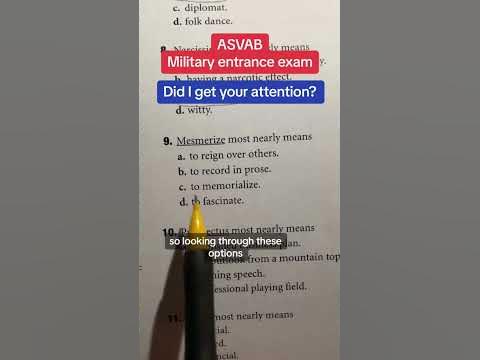 ASVAB AFQT Word Knowledge Vocab 9 - YouTube